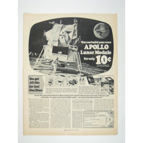 Boys' Life | Other | Apollo Lunar Module Model Kit Ad Boys Life May 969 ...